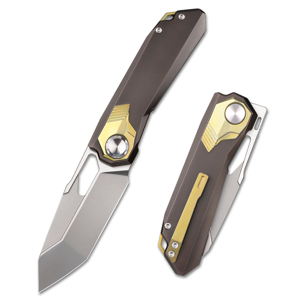 REMETTE RT-Peregrine Falcon Folding Pocket Knife Innovative Button Lock ...