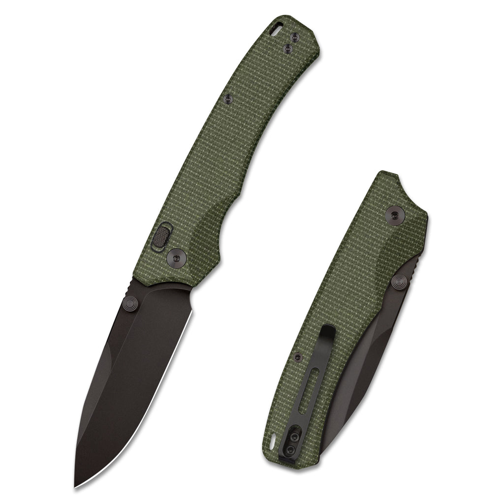 REMETTE Micarta Folding Pocket Knife Plating Titanium Black Blade Best ...